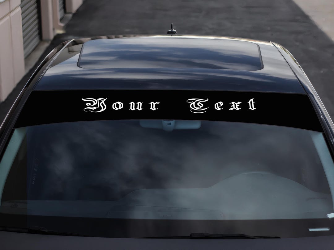 Personalized Windshield Banner Decal – Custom JDM Drift Sun Strip, Edgy ...