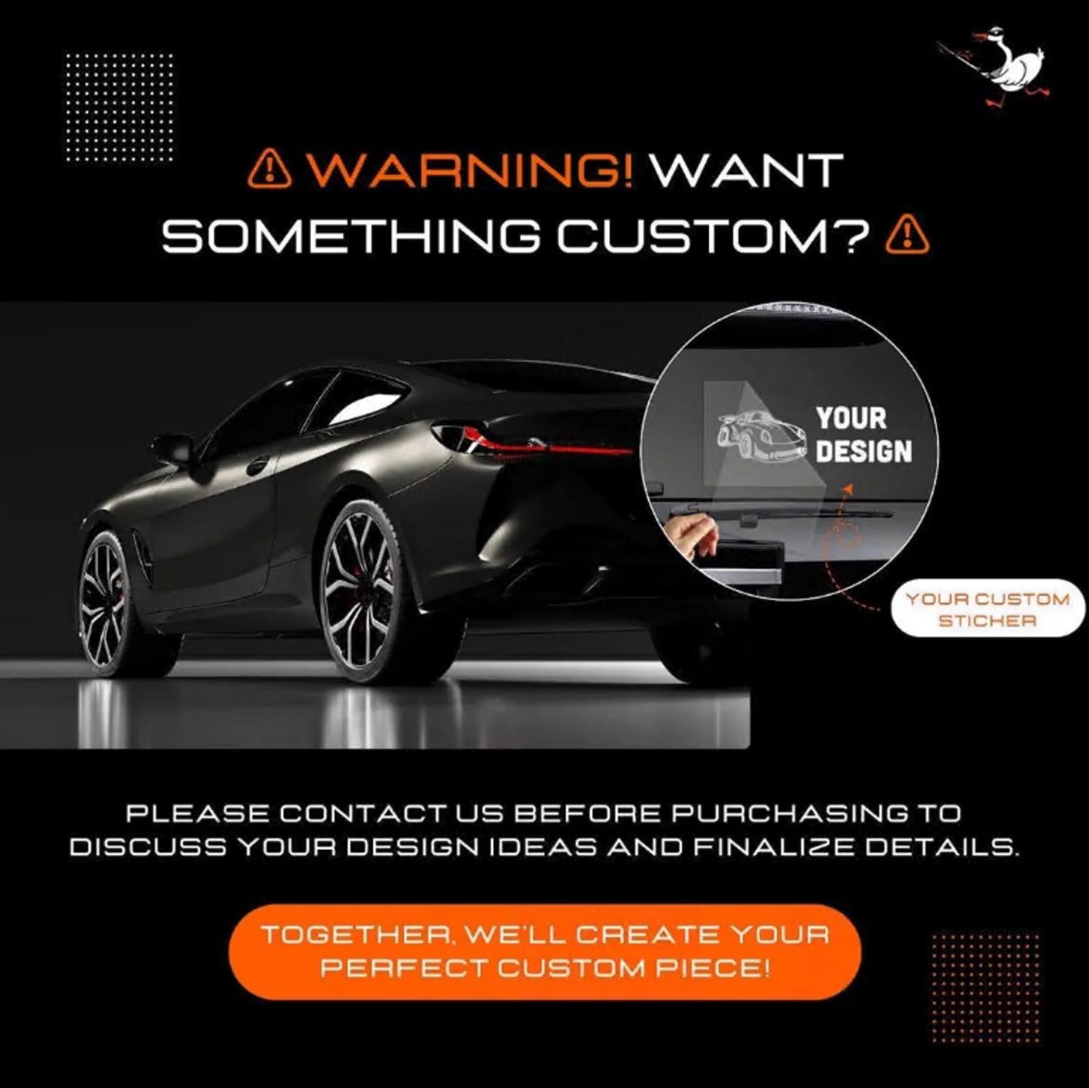 Car Pillar Sticker Wrap - ANY IMAGE - High Quality Graphics - Fits for ...