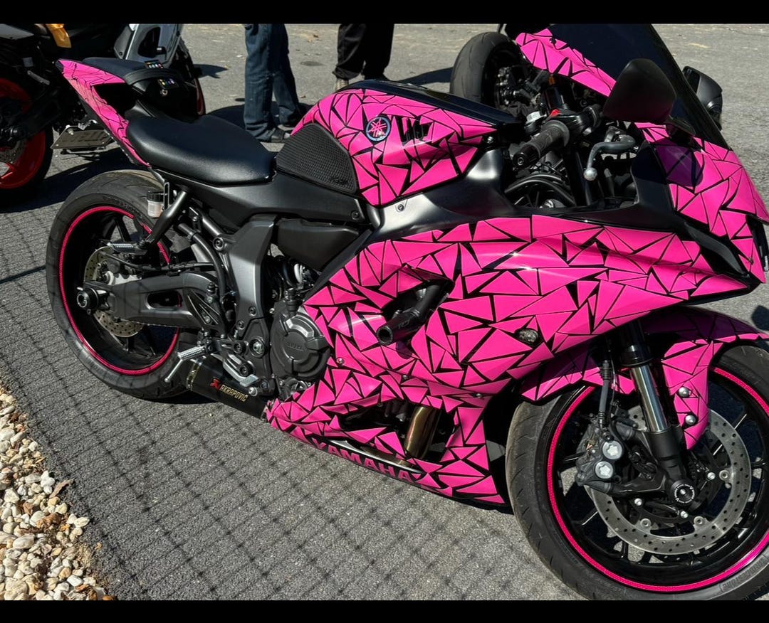 Motorcycle Triangles Stickers X300 Pack, Biker Stickers, Gift for Moto ...