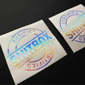 Shitbox Certificated - JDM Car Decal, Racing Car Sticker, Funny Car ...