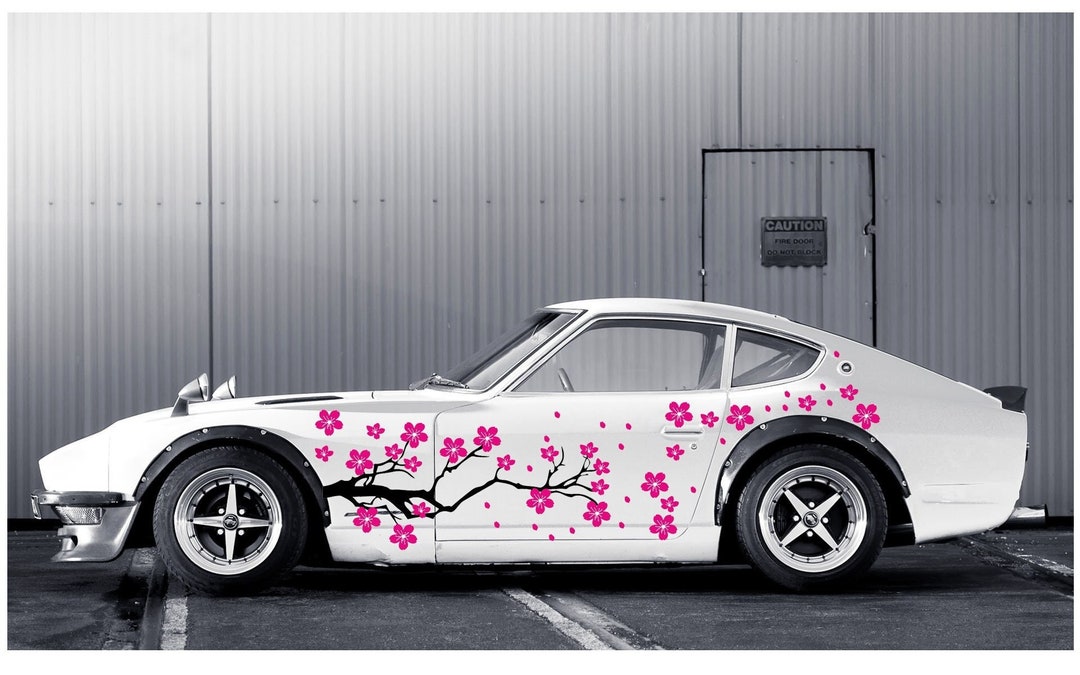 Sakura Cheery Blossom, Sakura Drift Racing Decal, Custom JDM Itasha Car ...