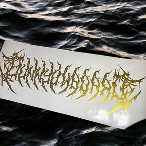 Custom Car Decal, Gothic Horror Metal Vinyl Sticker, Itasha Livery, Car ...