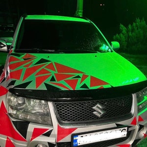 Triangles JDM Car Livery Decal Sticker Side Vehicle Wrap Bumper Sticker ...