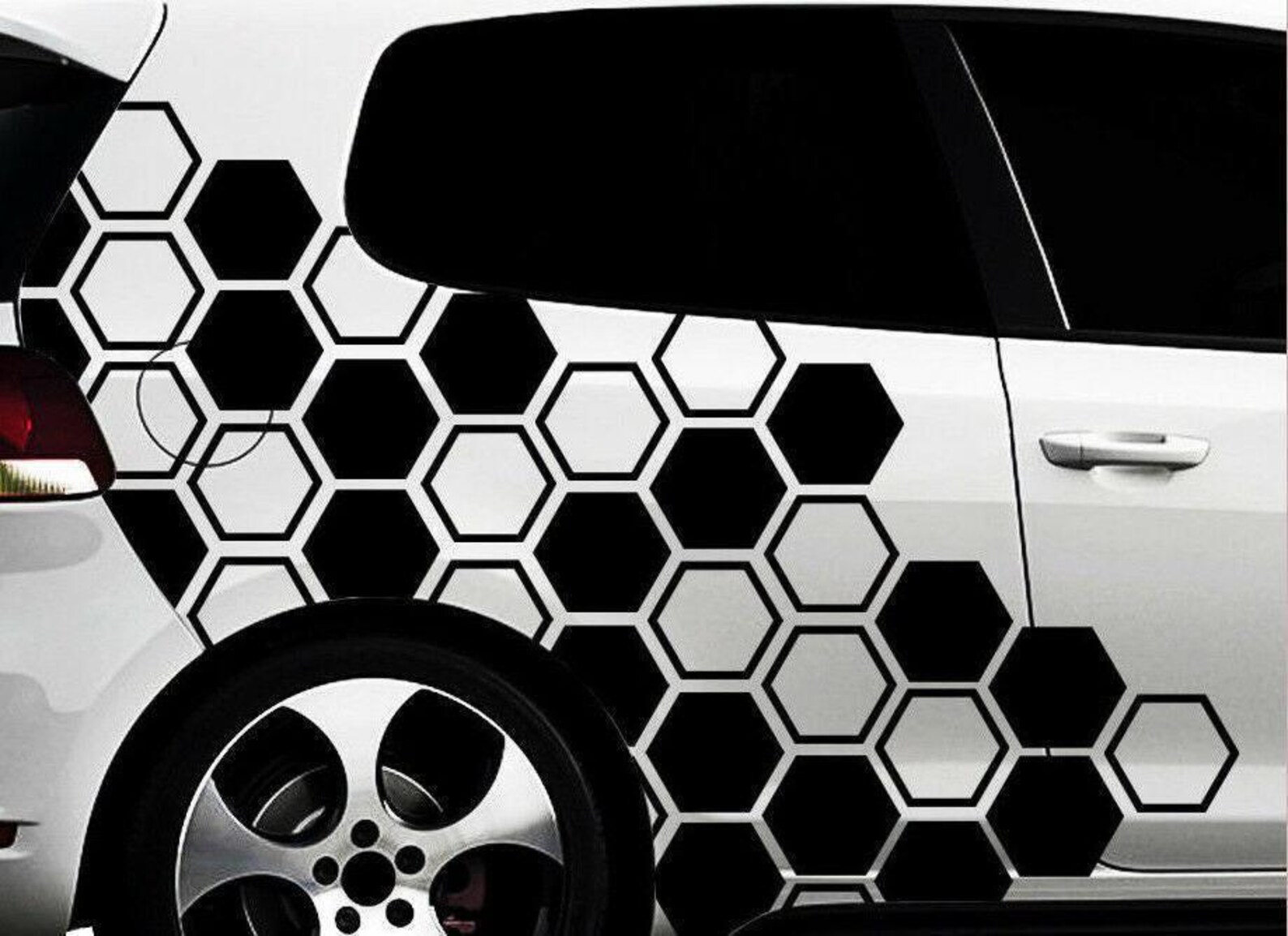 Hexagon / Honeycomb Decals - Fits for ANY Car - ANY Color - Custom Car ...