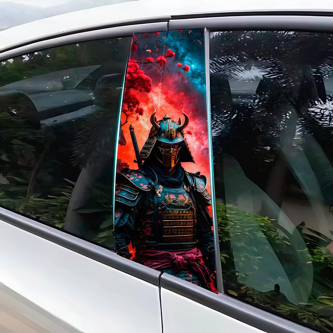 Samurai Katana Car Pillar Sticker, Stylish JDM Stickers for Car Tuning ...