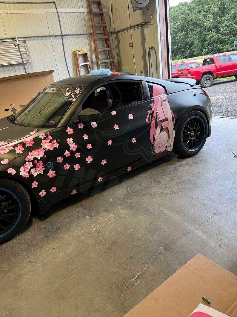 Sakura Cherry Blossom Car Livery, Japanese Itasha Anime Wrap, Realistic ...