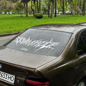 Death Metal Car Decal Scary Windshield Sticker Dark Horror Visor Banner ...