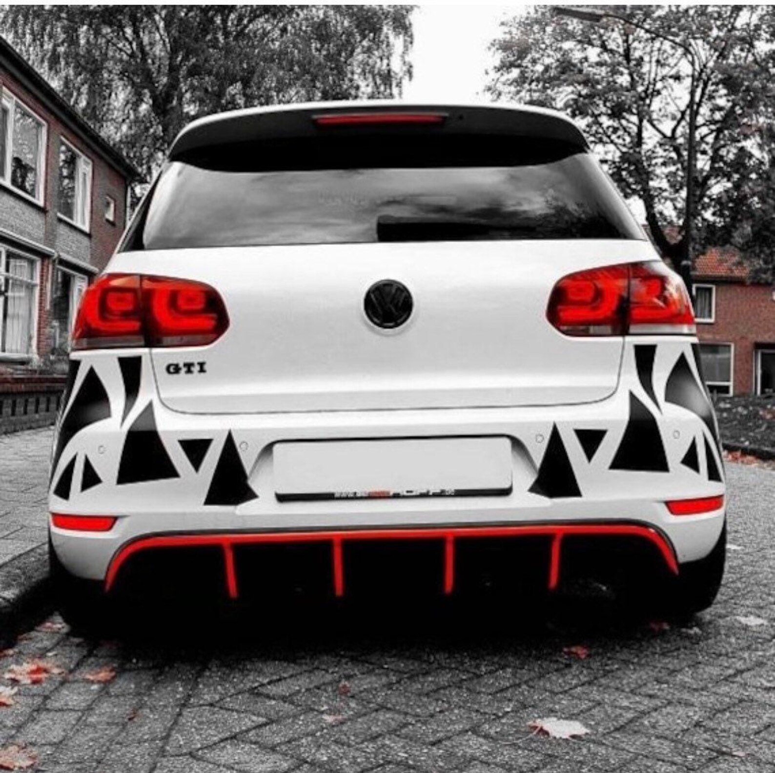 Triangles JDM Car Wrap, Universal Fit Bumper Sticker, Trendy Japan Car ...