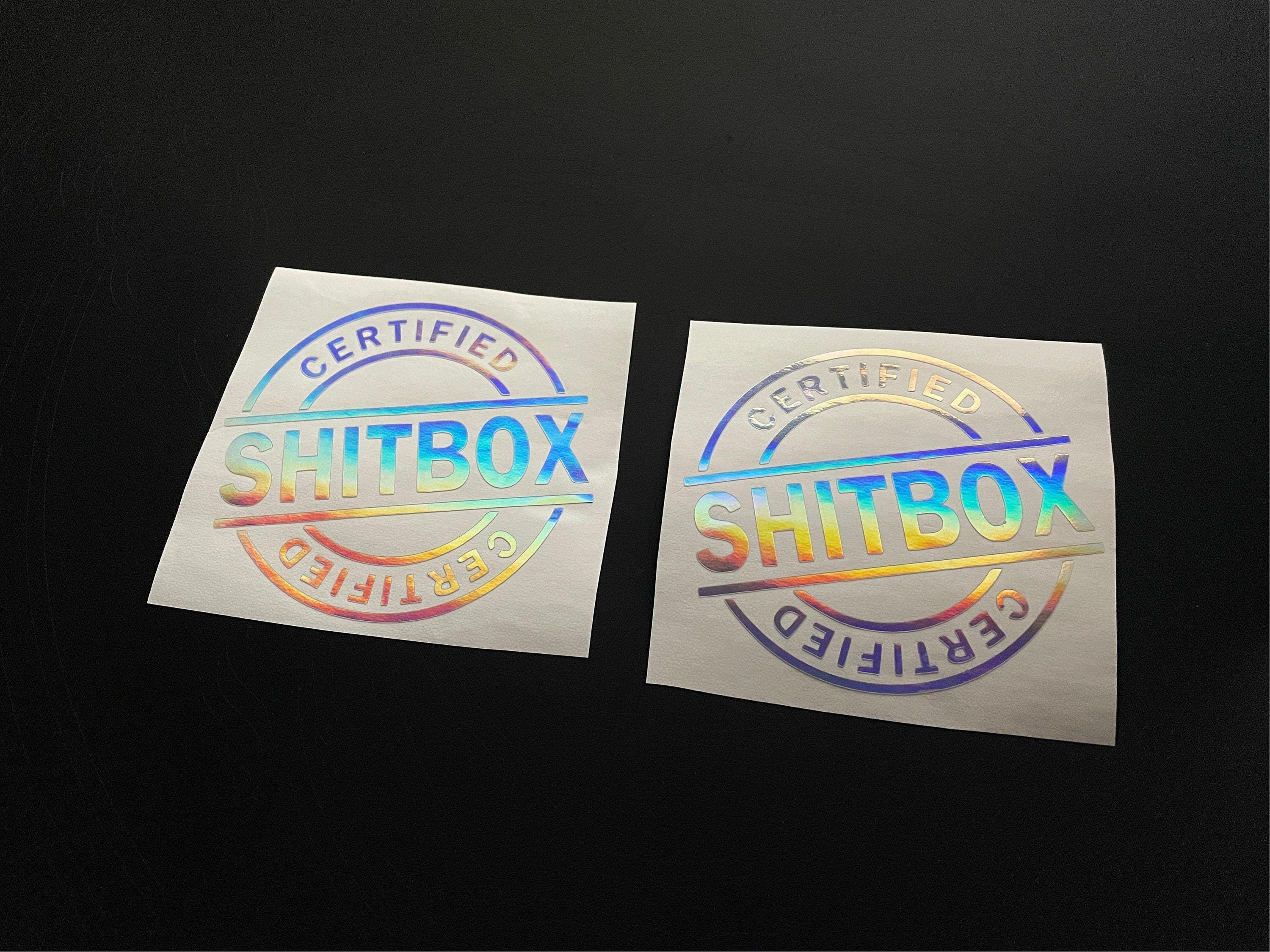 Shitbox Certificated - JDM Car Decal, Racing Car Sticker, Funny Car ...