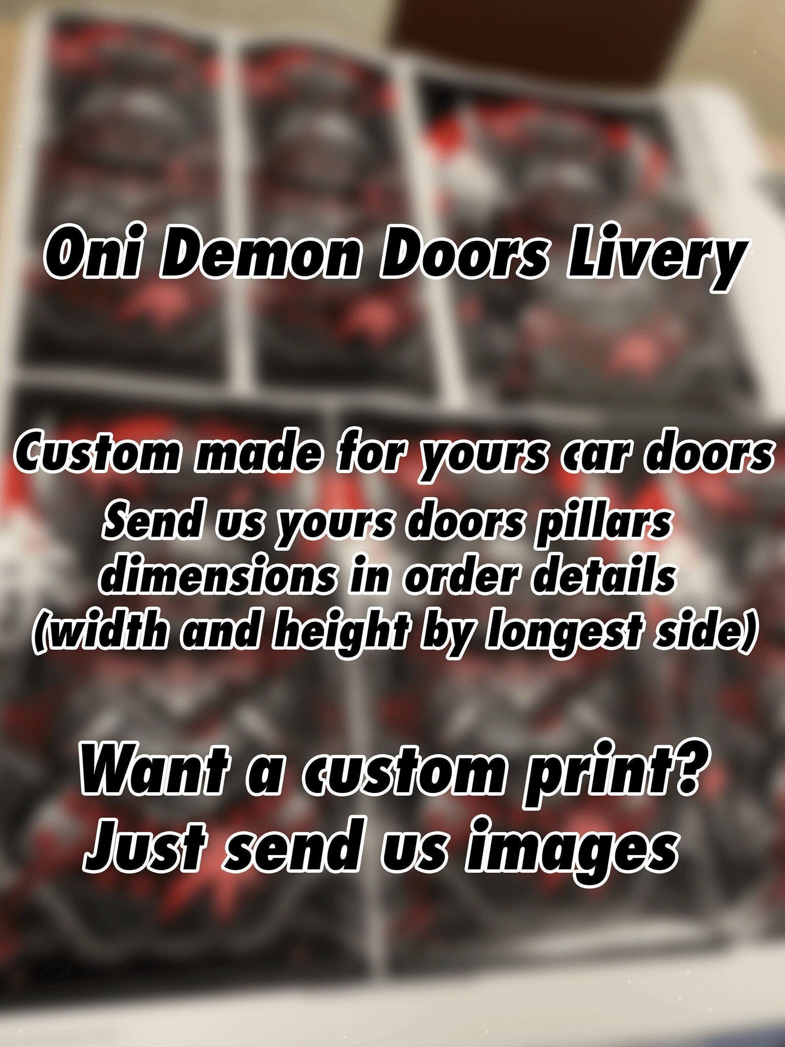 Ha Ha Ha Car Doors Livery Pillar Decal Sticker Wrap - ANY IMAGE - High ...