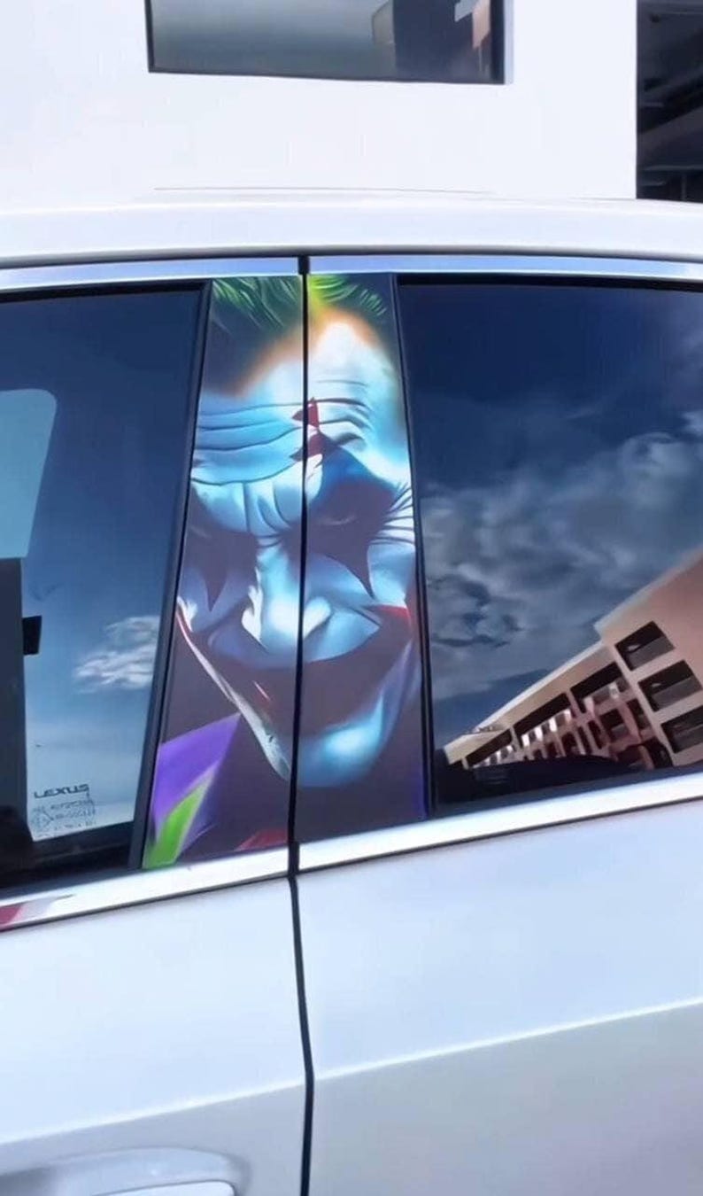 Ha Ha Ha Car Doors Livery Pillar Decal Sticker Wrap - ANY IMAGE - High ...