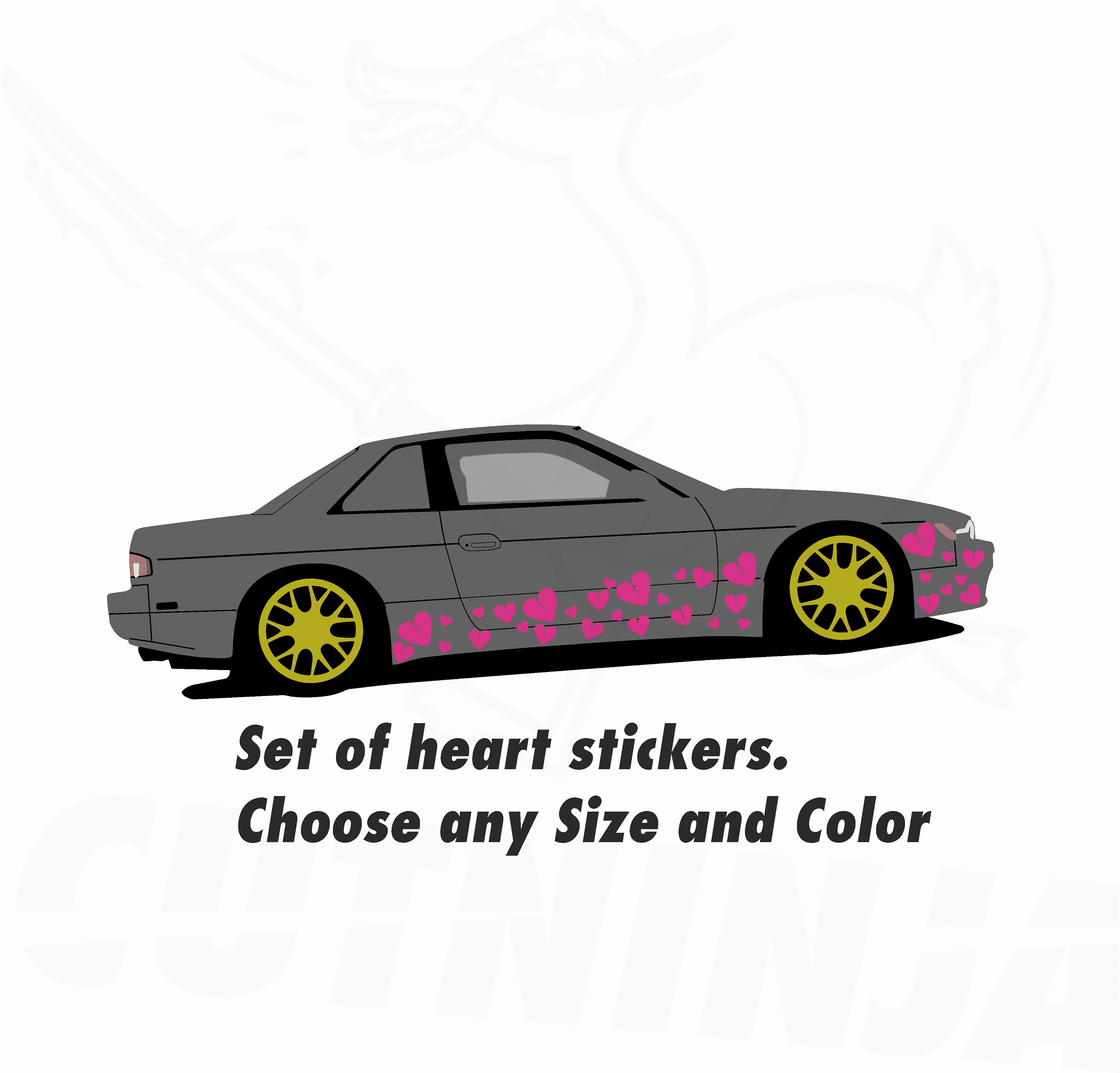 Broken Hearts JDM Car Livery Decal Sticker Side Vehicle Wrap Bumper ...