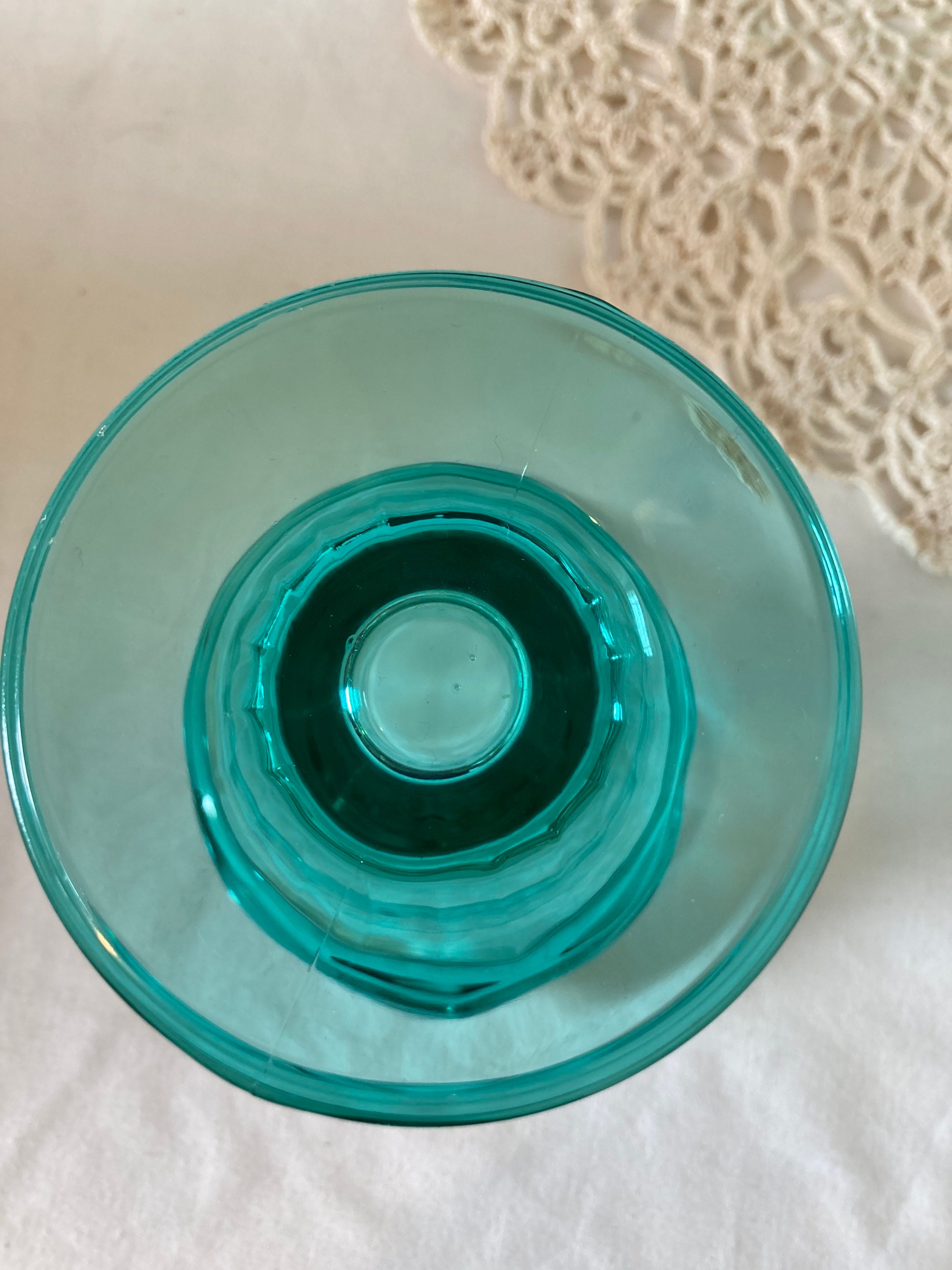 Beautiful Set of 6 Six Luminarc / Arcopal Aqua Turquoise Blue - Etsy