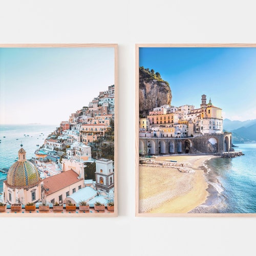 Capri Beach Print Italy Wall Art Amalfi Coast Print Coastal - Etsy