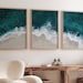 Ocean Triptych Wall Art, Ocean Waves Prints Set of 3, Aerial Coast 3 ...