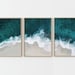 Ocean Triptych Wall Art, Ocean Waves Prints Set of 3, Aerial Coast 3 ...