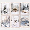 100 Winter Prints, Christmas Gallery Wall Decor, Winter Bundle Posters ...