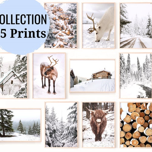 35 Winter Prints Christmas Printables Holiday Decor Posters - Etsy