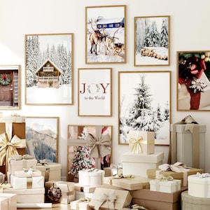 25 Christmas Prints, Winter Gallery Wall Set, Holiday Wall Decor ...