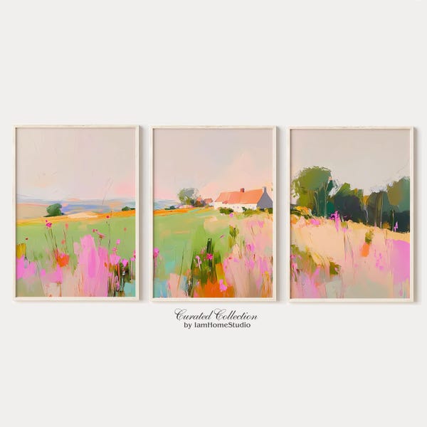 Abstract Modern Art 3 Piece - Etsy