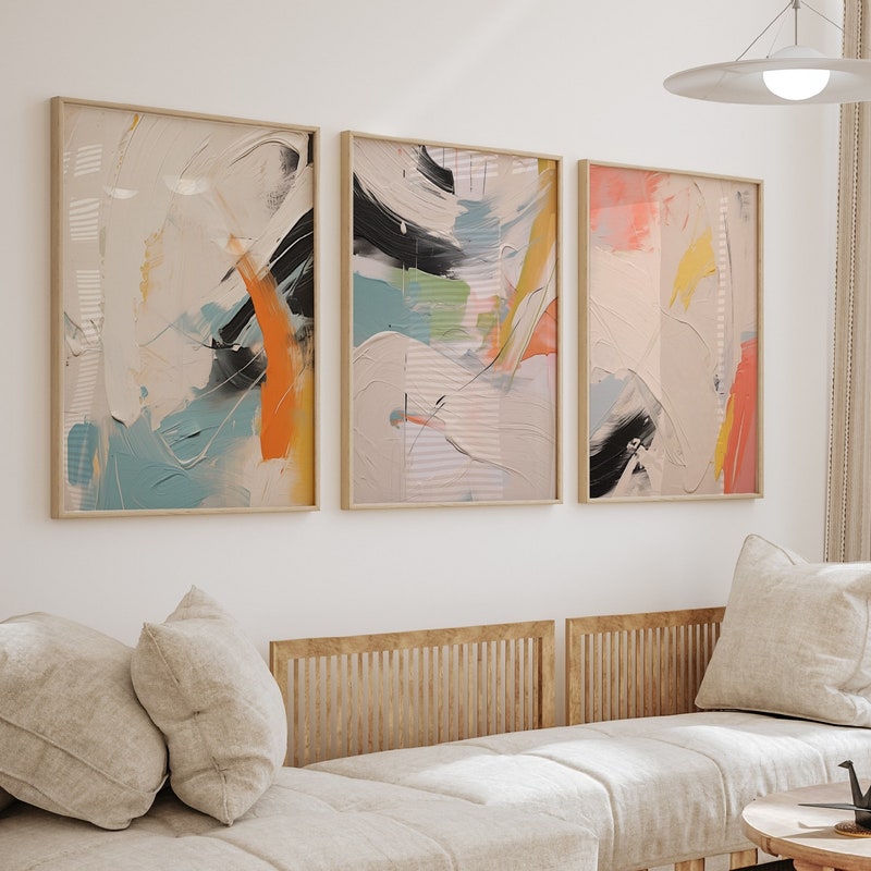 Set of 3 Prints Abstract - Etsy