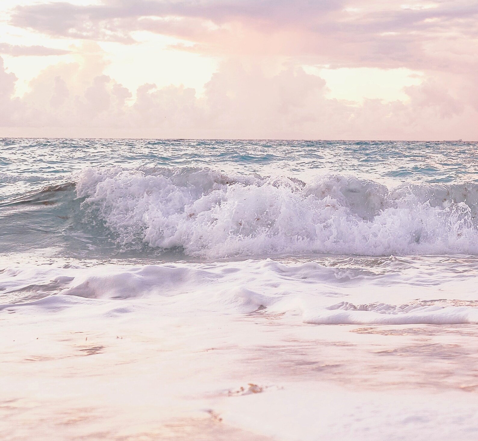 Pastel Pink Sea Art Print Horizontal Beach Wall Art Coastal - Etsy