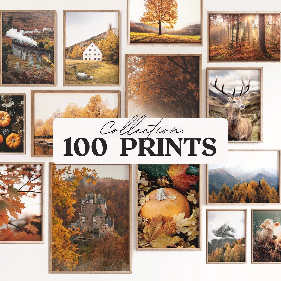100 Autumn \ Fall Gallery Wall Art Prints, Fall Photography Bundle ...