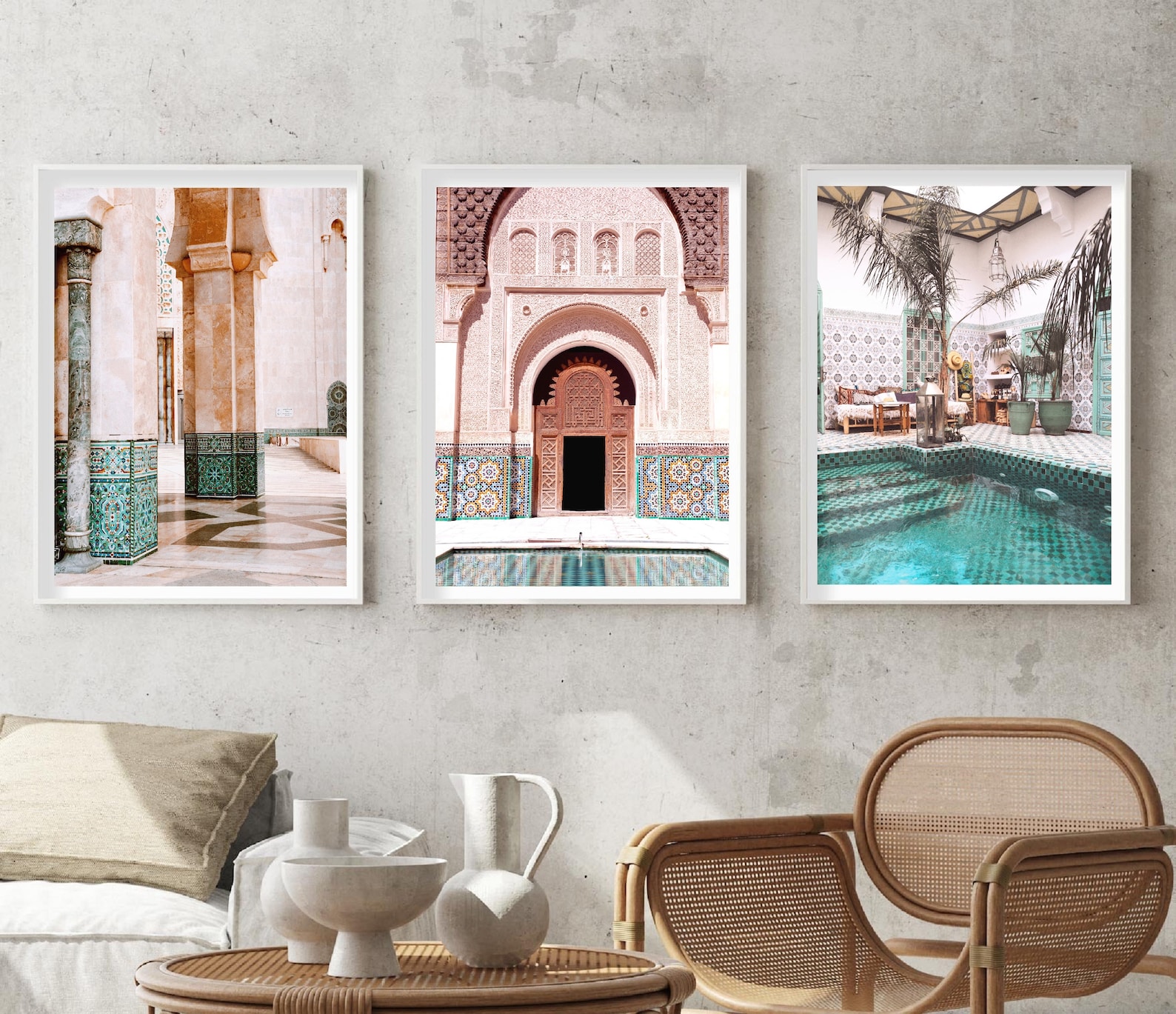 Moroccan Print Marrakech Wall Art Set of 3 Prints Moroccan | Etsy