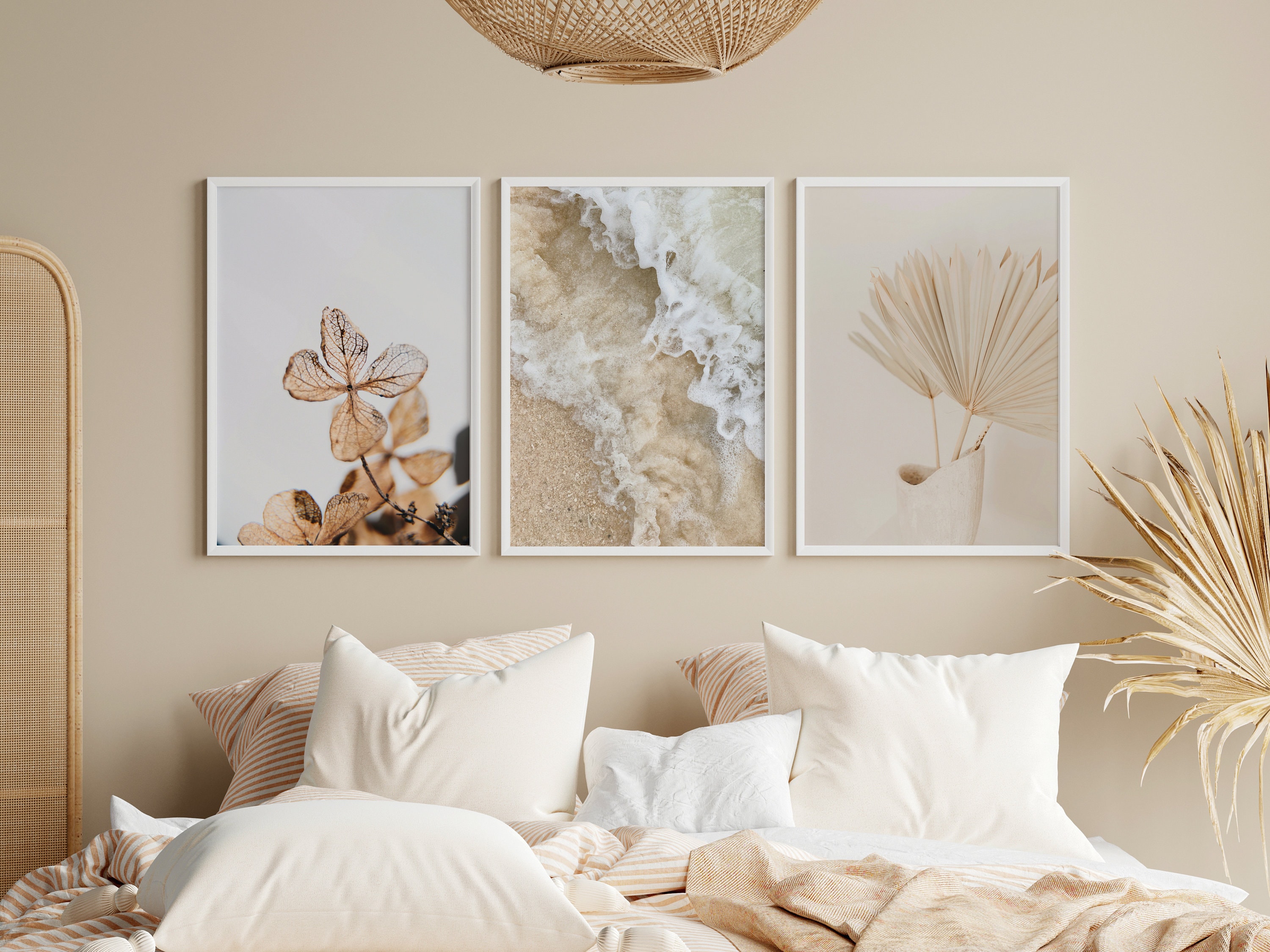 Boho Gallery Wall Set of 10 Prints, Neutral Beach Gallery Prints ...