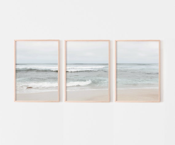 Ocean Triptych Wall Art Beach Prints Set of 3 Minimalist - Etsy