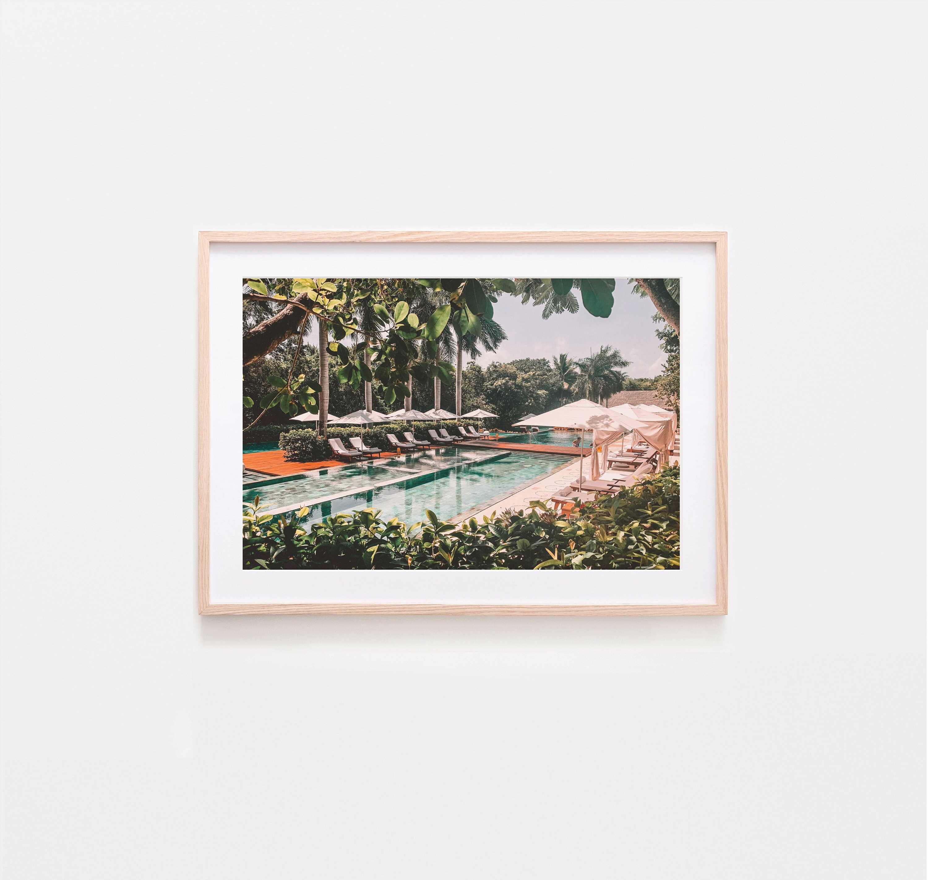 Boho Pool Print Bohemian Poolside Photography Summer Beach - Etsy