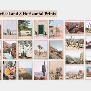 23 Prints, Desert Wall Art, Arizona Gallery Wall Set Prints, Cactus ...