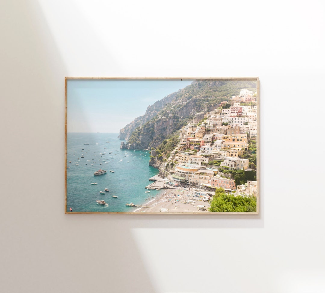 Positano Print, Digital File, Italy Coast Photography, Pastel Positano ...