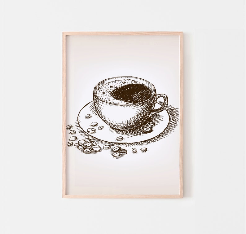 Coffee Wall Art Coffee Gallery Wall Set of 6 Prints Abstract - Etsy