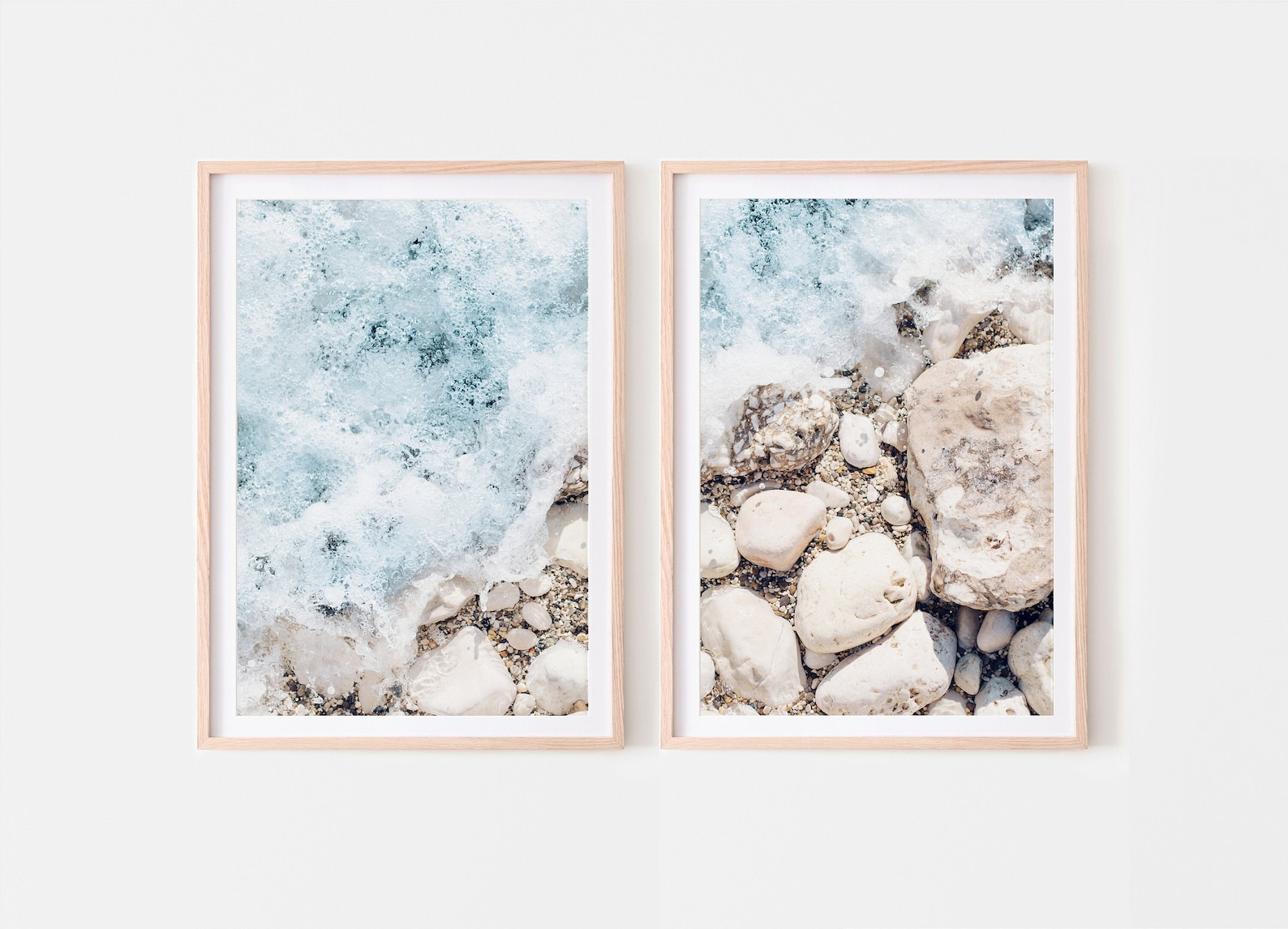 Blue Ocean Prints Set of 2, Digital File, Ocean Wall Art, Beach ...