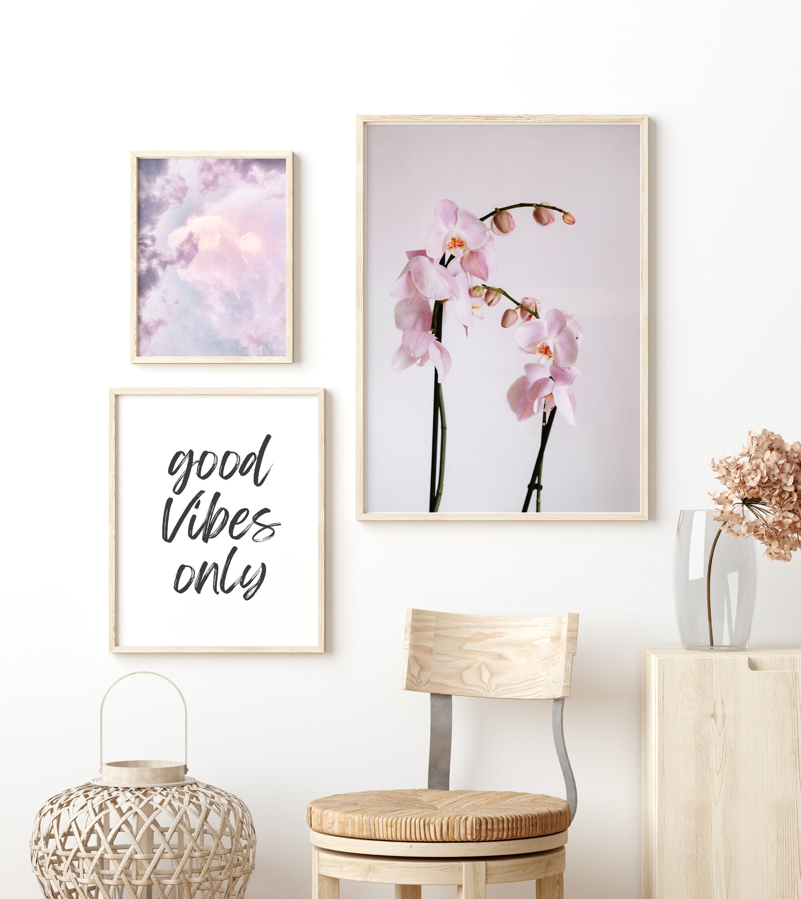 Purple Gallery Wall Prints Purple Floral Prints Set of 6 - Etsy