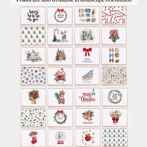 80 Christmas Digital Prints, Holiday Gallery Wall Set, Festive Wall ...