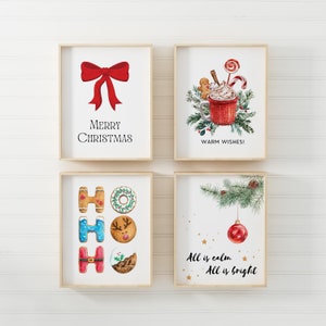 30 Prints, Christmas Wall Art, Digital Download, Winter Gallery Wall ...