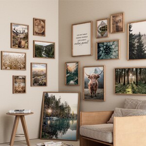 15 Prints, Nature Gallery Wall Set, Lake Nature Prints, Forest ...