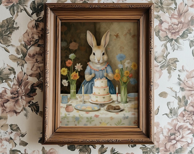 A Rabbit's Tea Party, Whimsical Fairy Tale Illustration by Beatrix ...