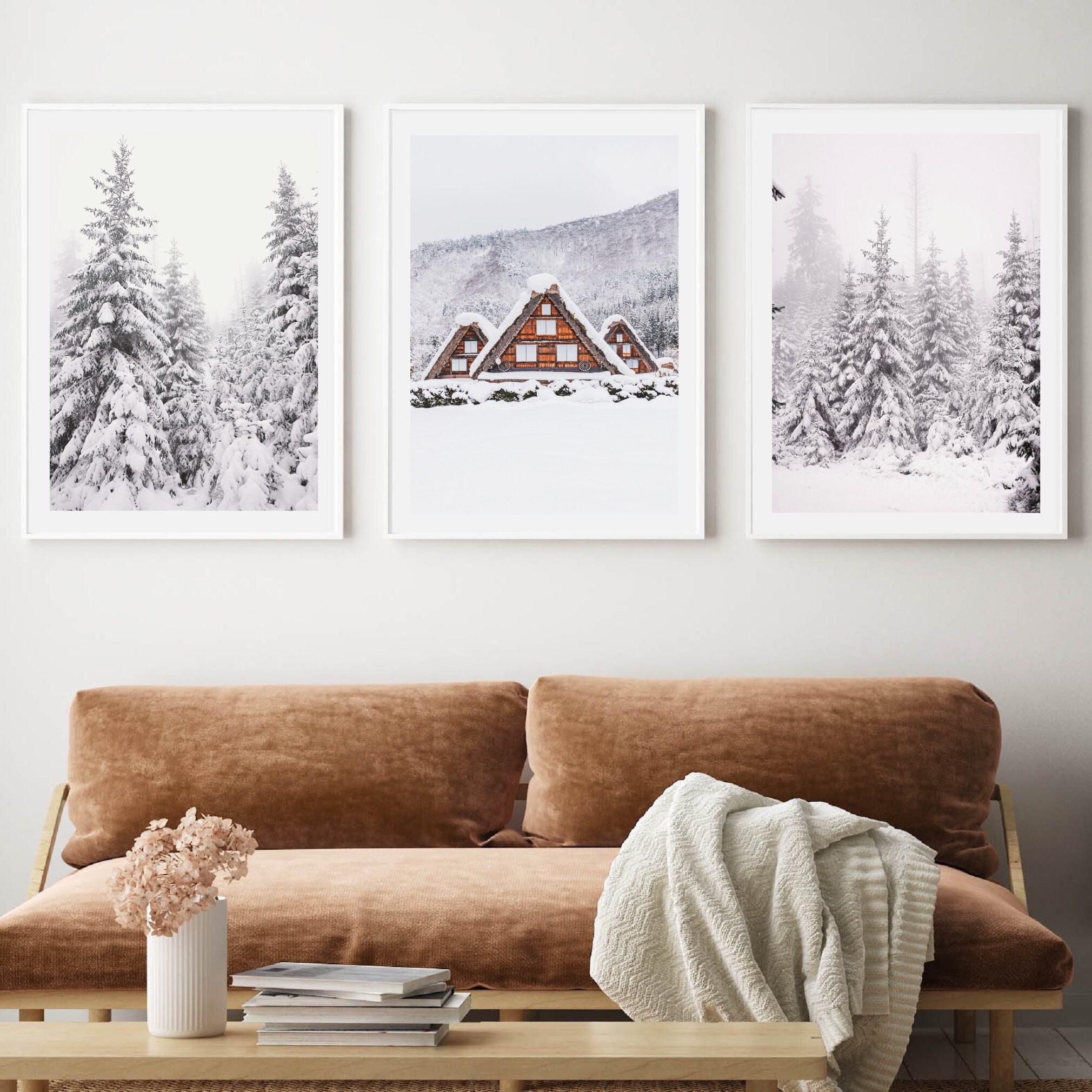 Winter Wonderland Prints Set of 3 Winter Photography Snow - Etsy