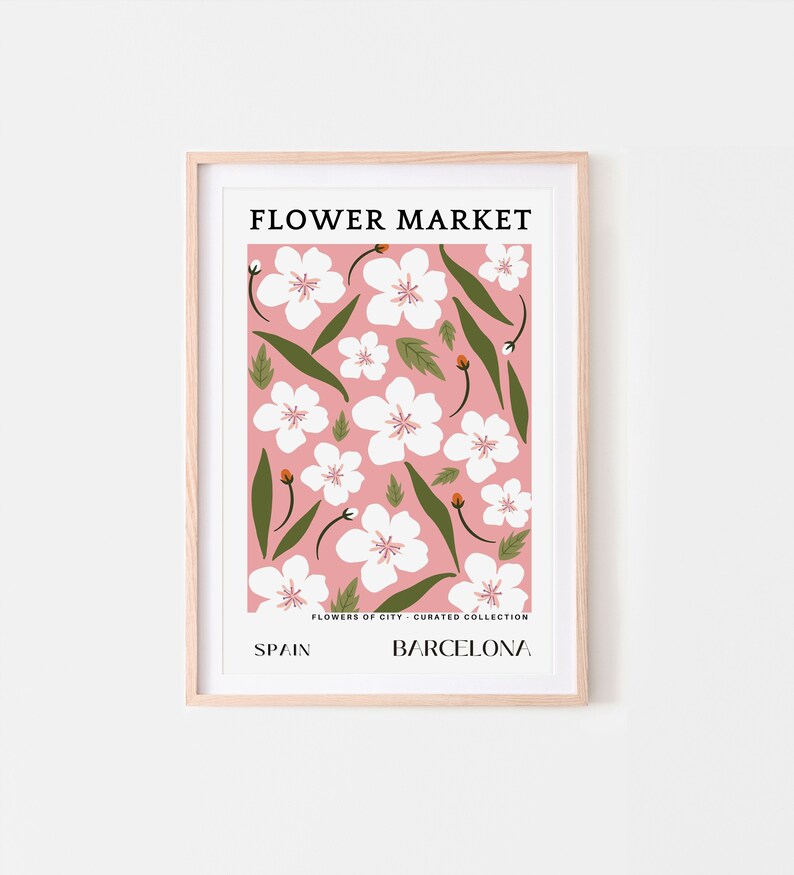 Flower Market Prints Set of 6 Prints Abstract Floral Gallery - Etsy