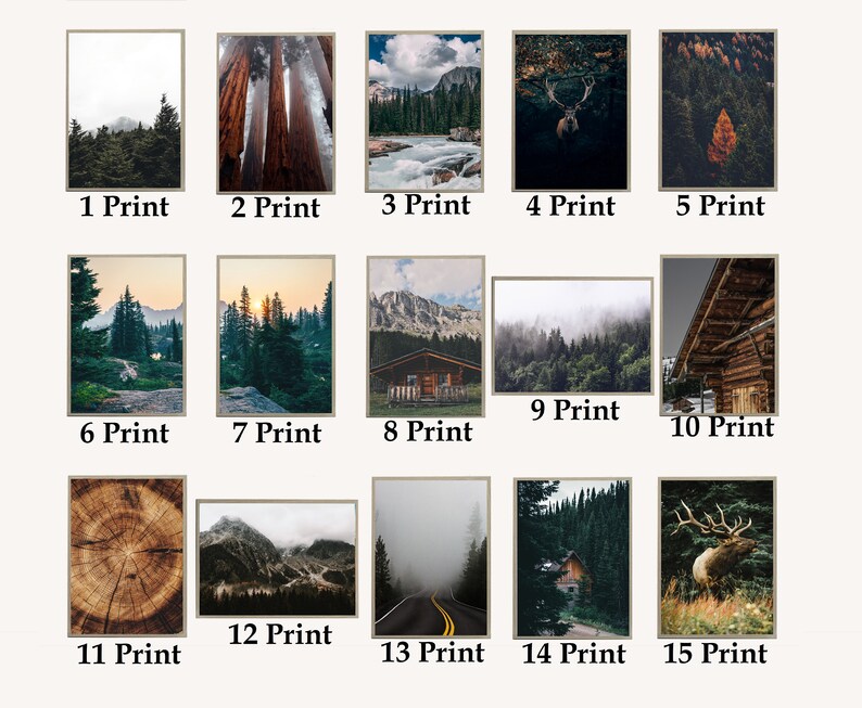 Nature Gallery Wall Set of 30 Prints Mountain Wall Art - Etsy