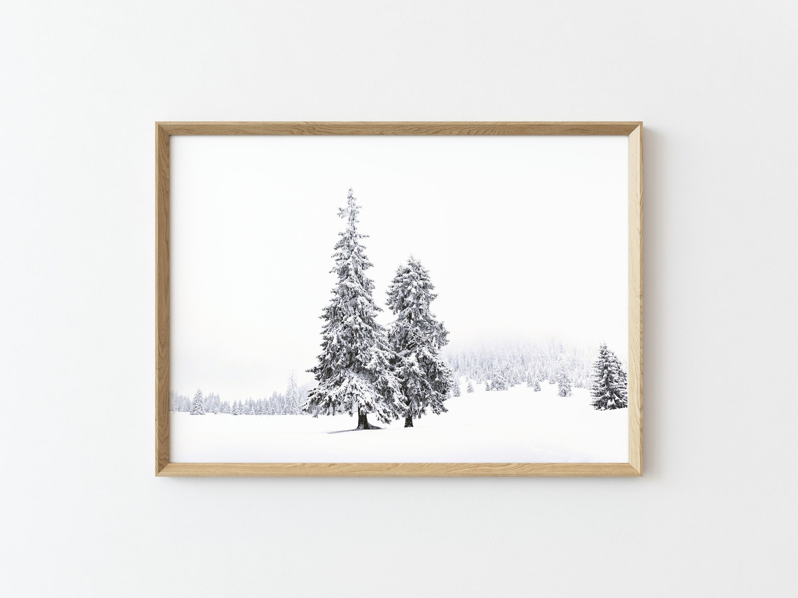 Snowy Pine Trees Prints Winter Forest Landscape Prints Set of - Etsy