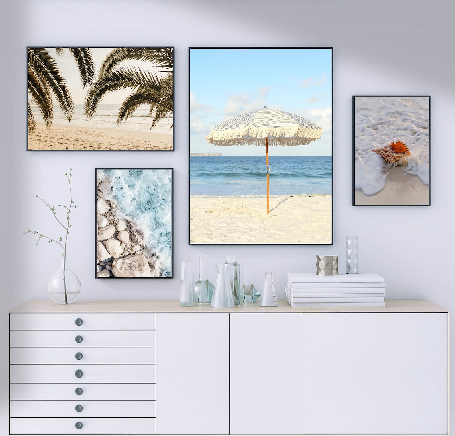 Beach Wall Art Prints Gallery Wall Set of 40 Prints Tropical - Etsy