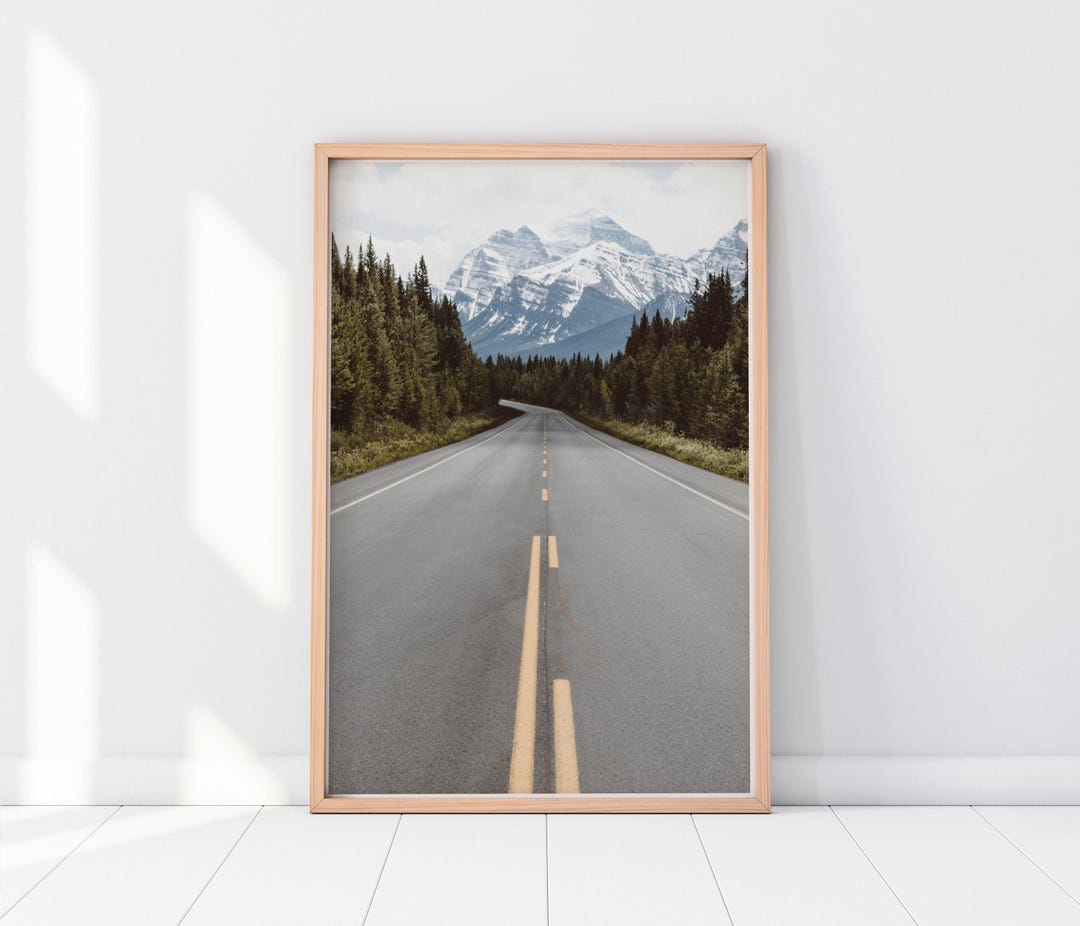 Highway Road Print, Digital File, Forest Landscape Road Poster ...