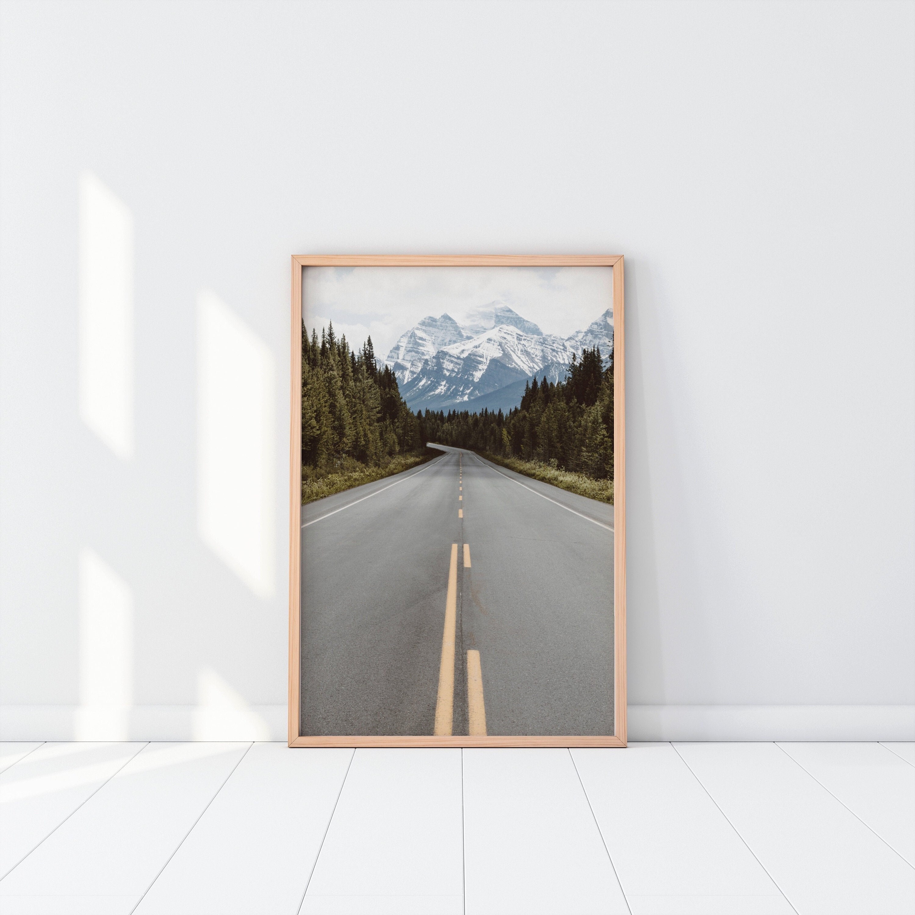 Highway Road Print Digital File Forest Landscape Road - Etsy