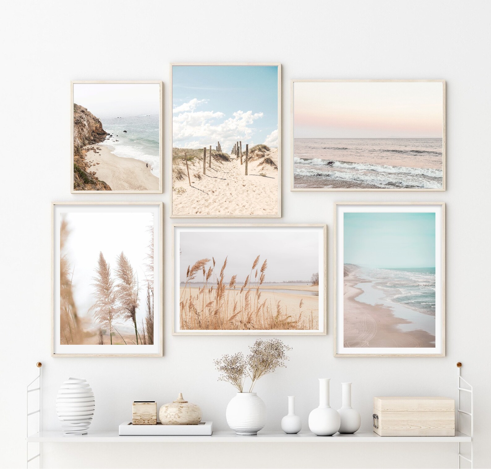 Boho Beach Wall Art Coastal Gallery Wall Set of 15 Prints - Etsy