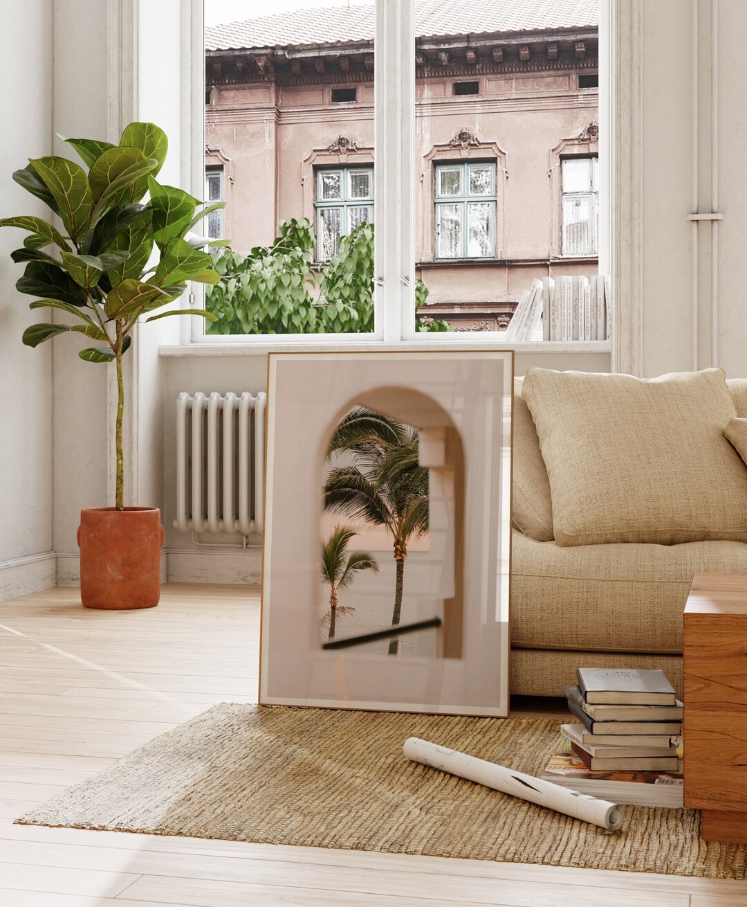 Neutral Palm Tree Print, Summer Tropical Photography, Tropical Hotel ...