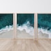 Ocean Triptych Wall Art, Ocean Waves Prints Set of 3, Aerial Coast 3 ...